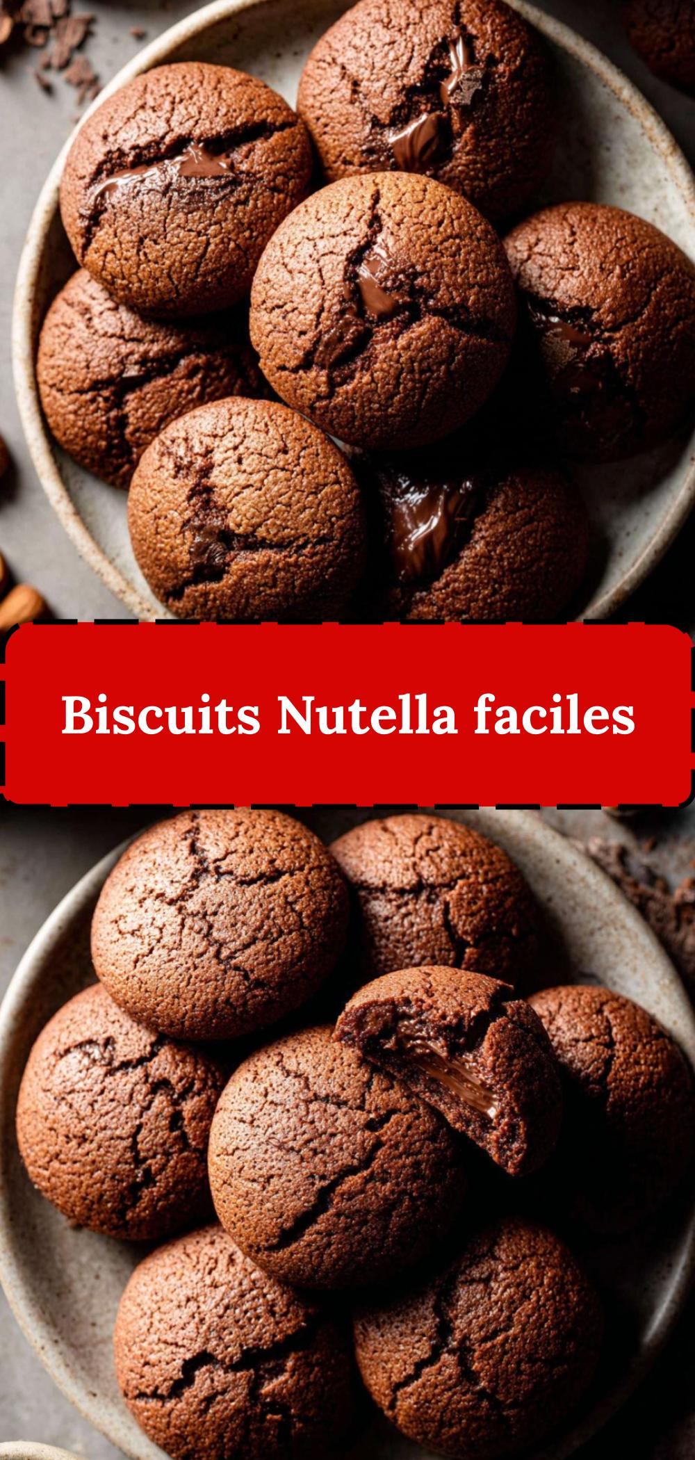 Biscuits Nutella gourmands en quelques ingrédients - Cuisine Douce
